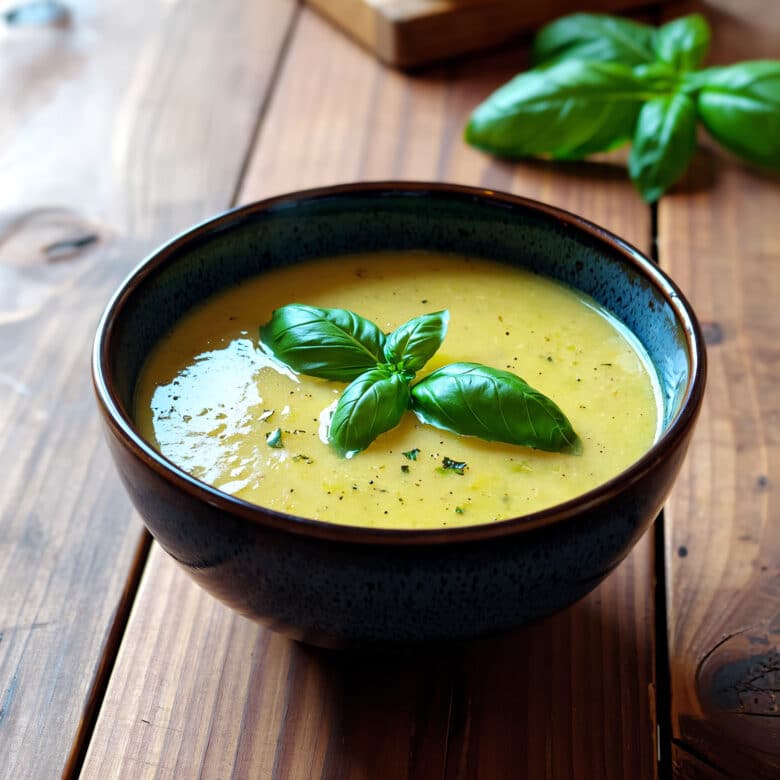 Velouté Courgette-Basilic – Recette Végétarienne Facile et Légère